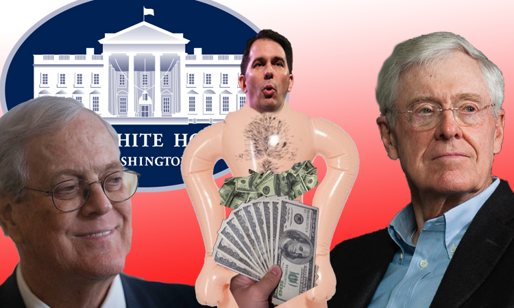 Koch Brothers Hastily Trying to Stuff Deflated Scott Walker With ...
