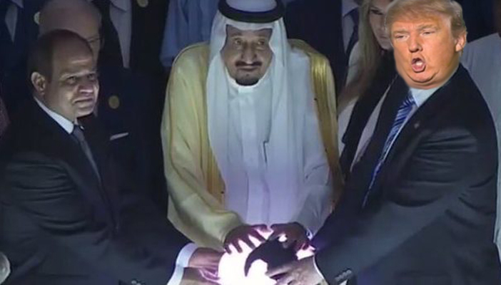 Trump Thinks Glowing Saudi Orb Is Sentient Being and Asks It to Be ...