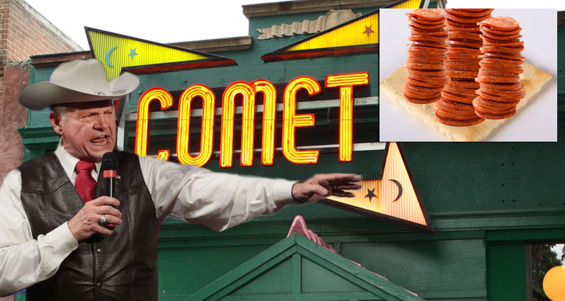 Comet Pizza Unveils New Roy Moore Signature Pie: 14 Year Old Meat On ...