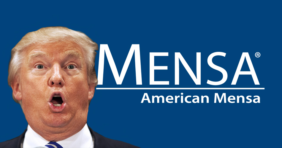 MENSA Finds "Genius" Donald Trump's Membership Card - The Political ...